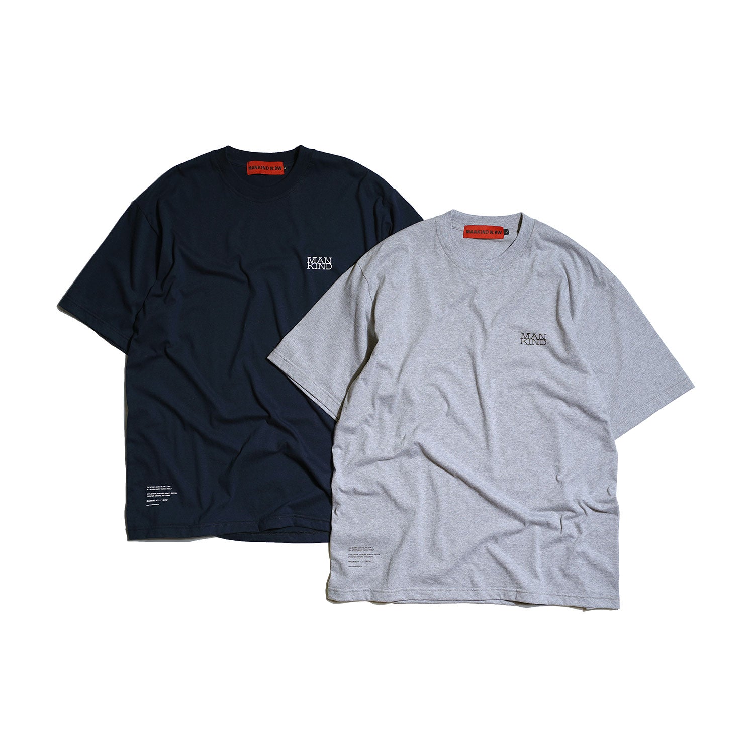 MANKIND N:0W - NAVY BLUE/MISTY GREY TEES PACK – M.A.N.K.I.N.D